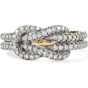 John Hardy Love Knot Diamond Ring - 14k Yellow Gold