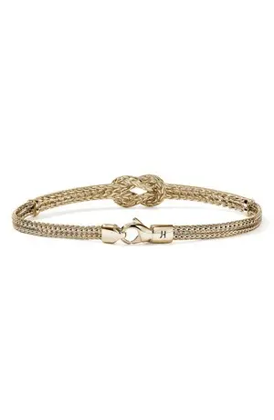 John Hardy Love Knot 14k Gold Diamond Bracelet - 14k Yellow Gold