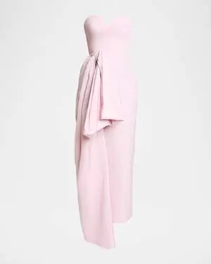 Givenchy Strapless Bow Bustier Gown - Ltpink