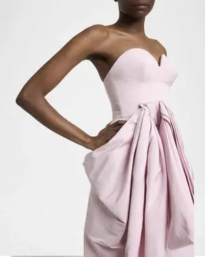 Givenchy Strapless Bow Bustier Gown - Ltpink