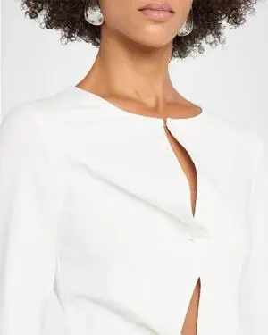 WYNN HAMLYN Esther Cut-out Long-sleeve Top