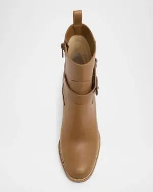 CHRISTIAN LOUBOUTIN 70mm Dianouchette Leather Ankle Boots - Terra