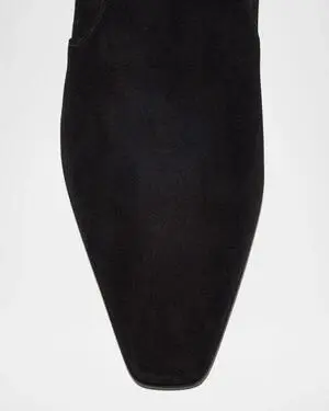STUART WEITZMAN Stassi Suede Booties - Black
