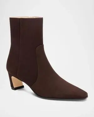 STUART WEITZMAN Stassi Suede Booties Midnight E