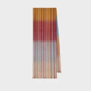 Paul Smith Signature Stripe' Ombre Merino Wool Scarf - Multicolour