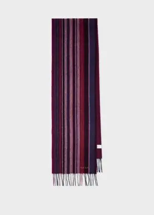 Paul Smith Purple 'trent' Stripe Scarf
