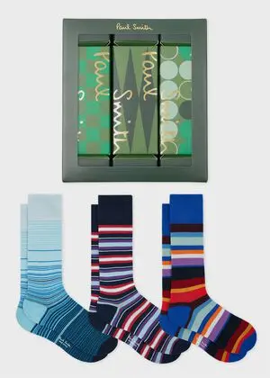 Paul Smith Mixed Stripe Socks Three-pack - Multicolour