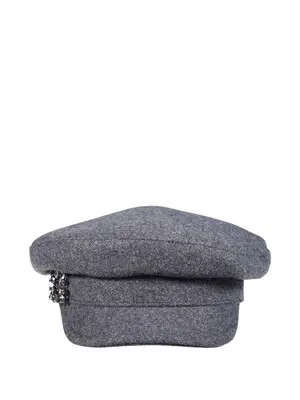 ROGER VIVIER Rv Broche Wool Sailor Hat - Grey