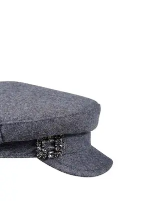 ROGER VIVIER Rv Broche Wool Sailor Hat - Grey
