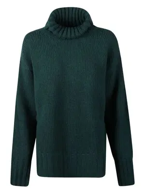 JUCCA Oversized Turtleneck Jumper - Green