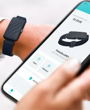 HOMEDICS Wakeband Wrist Alarm With Customizable Vibration - Navy