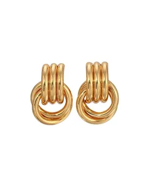 HEAVEN MAYHEM Knot Stud Earrings - Gold