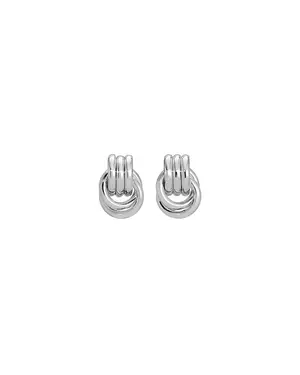HEAVEN MAYHEM Baby Knot Earrings - Silver