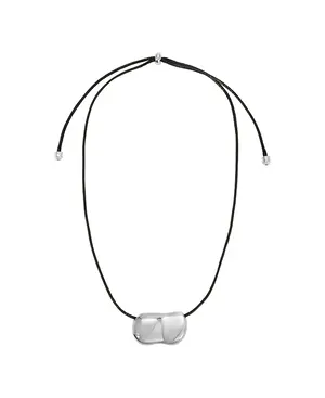 HEAVEN MAYHEM Pebble Pendant Necklace - Silver/black