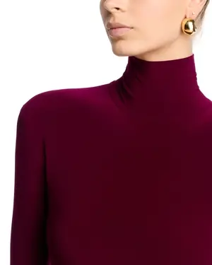 Norma Kamali Long Sleeve Fishtail Gown - Plum