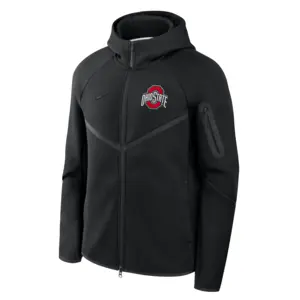Nike Ohio State Tech Fleece Windrunner Full-zip Hooded Jacket - Black