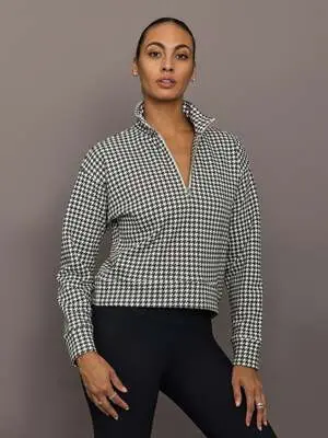Carbon38 Houndstooth Half Zip