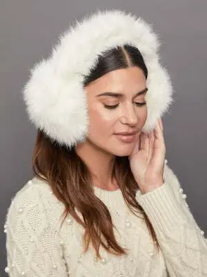 Jocelyn Faux Fur Earmuffs - Ivory