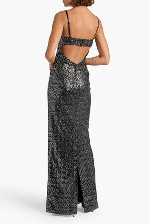 Dolce & Gabbana Cutout Sequined Tulle Gown