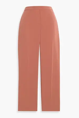 Theory Treeca Cropped Straight-leg Crepe Pants