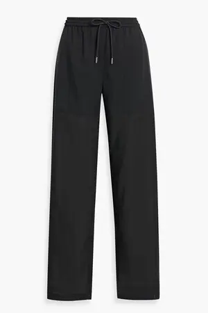 Theory Wool-blend Wide-leg Pants - Black