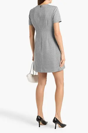 Theory Checked Jacquard-knit Mini Dress
