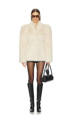 CAMILA COELHO Estela Faux Fur Coat