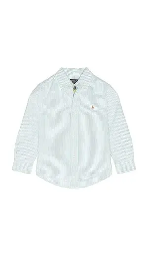 Polo Ralph Lauren Long Sleeve Classic Oxford Sport Shirt - Summer Emerald White