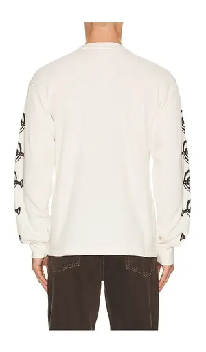 Obey Ears Long Sleeve Thermal Tee In White