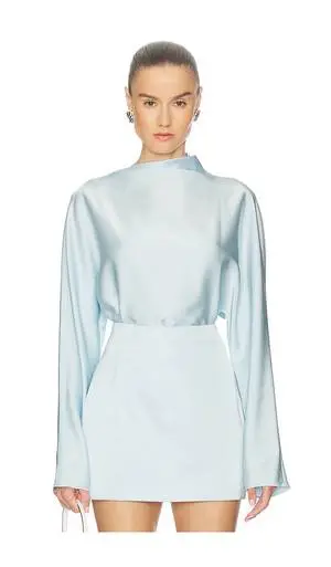 CAMILA COELHO Ondina Top - Icy Blue