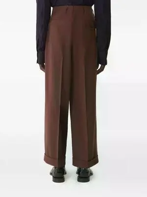 LANVIN Pleated-front Trousers - Brown