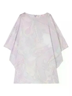 Emilio Pucci Wave-print Kaftan Dress - Purple