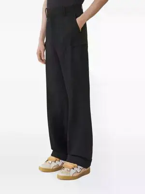 LANVIN Button-detailed Trousers - Black