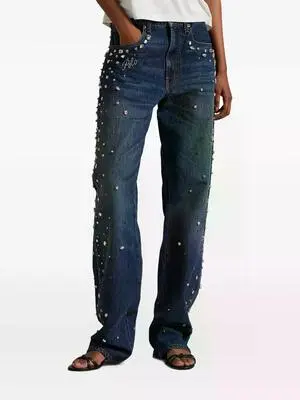 Polo Ralph Lauren Crystal-embellished Straight Leg Jeans
