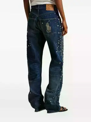 Polo Ralph Lauren Crystal-embellished Straight Leg Jeans