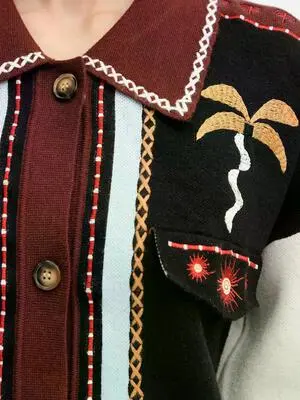 NEVER FULLY DRESSED Embroidered Pocket Cardigan