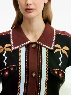NEVER FULLY DRESSED Embroidered Pocket Cardigan