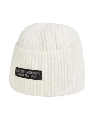Armani Exchange Knitted Beanie - White