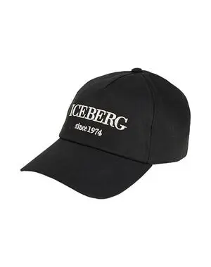 Iceberg Gabardine Baseball Cap - Black