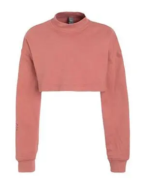 Adidas By Stella McCartney Cropped Sportswear Sweatshirt In Organic Cotton - Rust