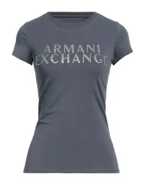 Armani Exchange Jersey T-shirt With Appliqués - Grey