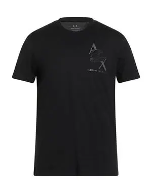 Armani Exchange Man T-shirt Midnight Blue Size Xs Cotton Black
