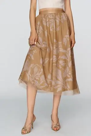 Anthropologie Wondernight Midi Skirt