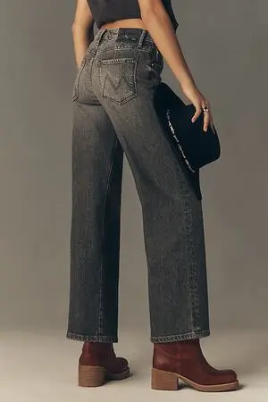 MOTHER The Maven Ankle Mid-rise Wide-leg Jeans - Magpie