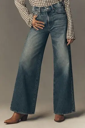 MOTHER The Ditcher Roller High-rise Wide-leg Jeans - Remember When