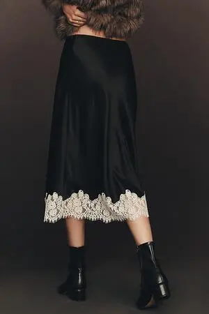 Sanctuary Lace-trim Midi Skirt