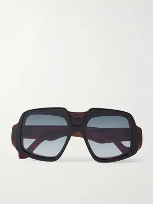 Loewe Anagram Oversized Aviator-style Sunglasses - Brown