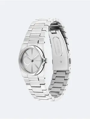 Calvin Klein Emblem Dial Link Bracelet Watch - Silver