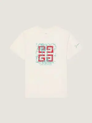 Givenchy 4g T-shirt In Cotton - Ivory