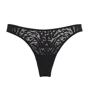 Wolford Animaliers String Thong - Black